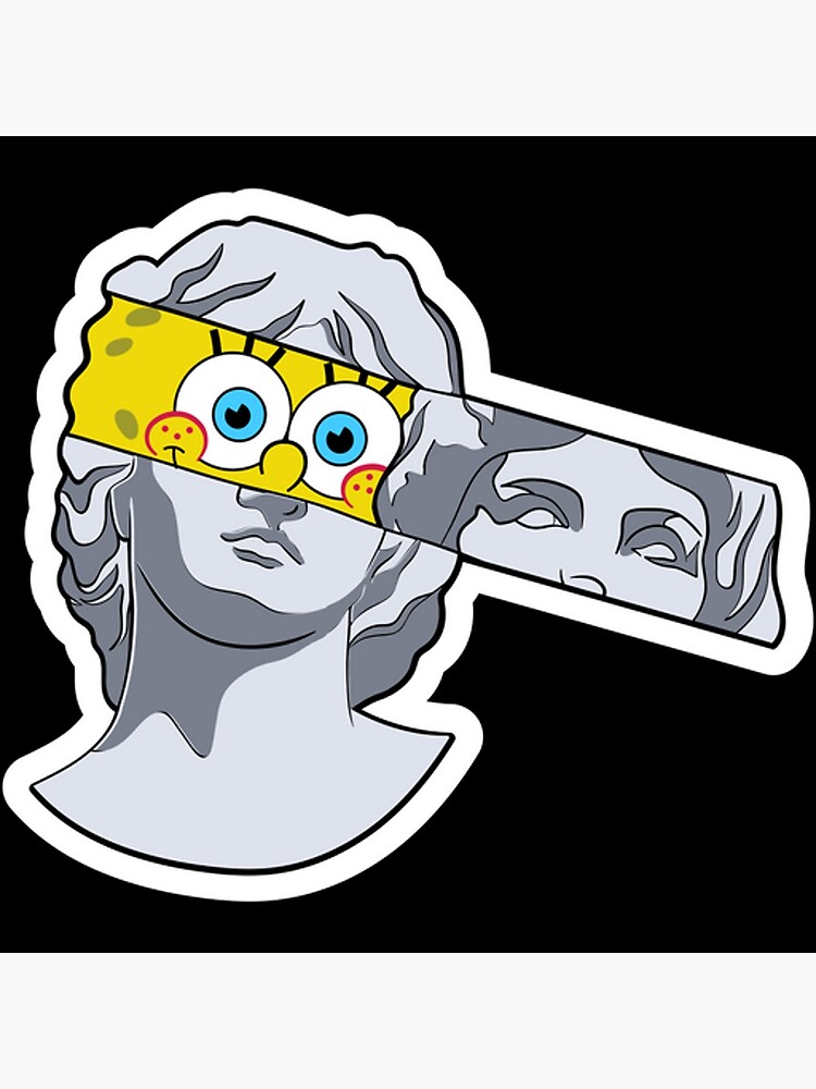 "SpongeBob Greek Statue" Poster for Sale by kylebarr19 | Redbubble