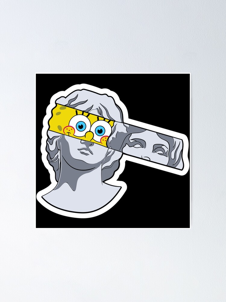 "SpongeBob Greek Statue" Poster for Sale by kylebarr19 | Redbubble