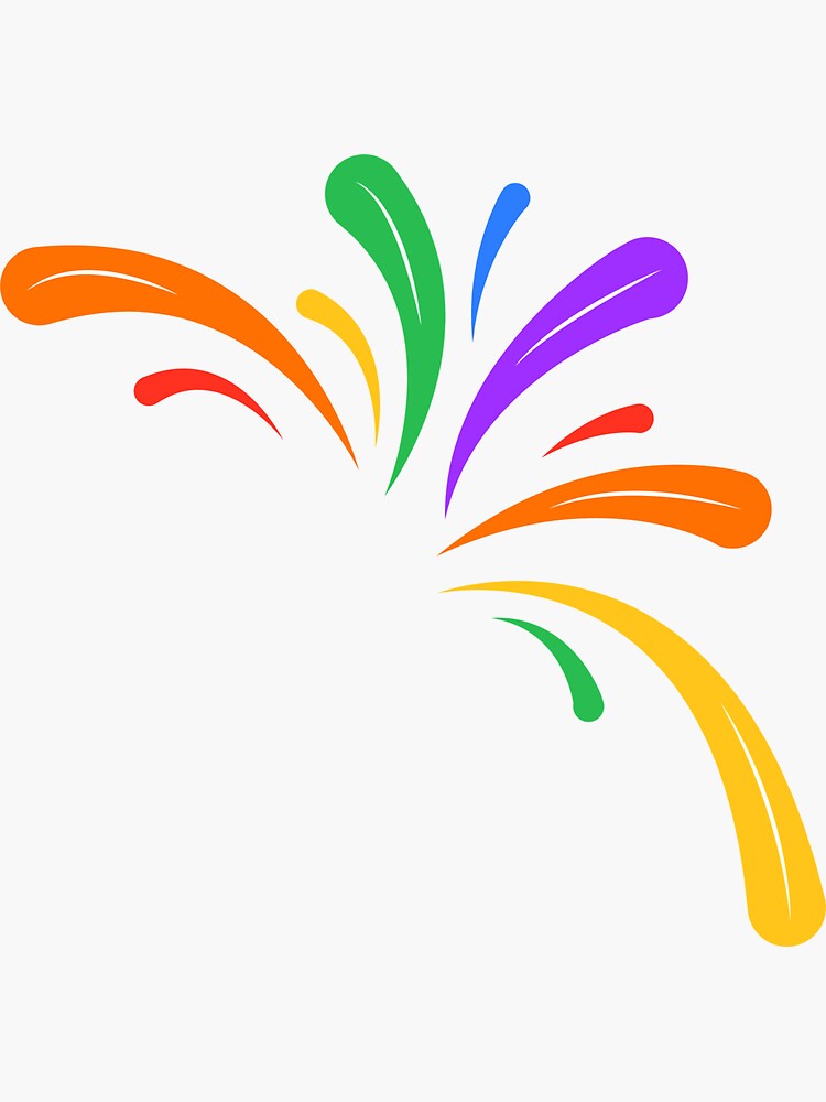 "Happy Pride LGBTQIA+ Colors splash In Pride Colors" Sticker for Sale ...