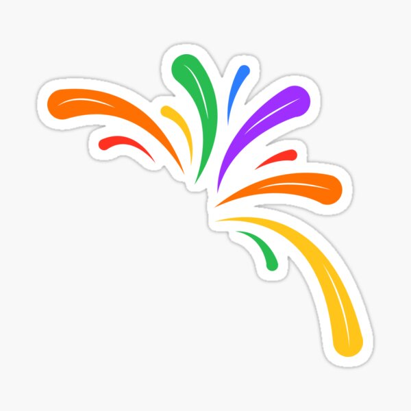 "Happy Pride LGBTQIA+ Colors splash In Pride Colors" Sticker for Sale ...