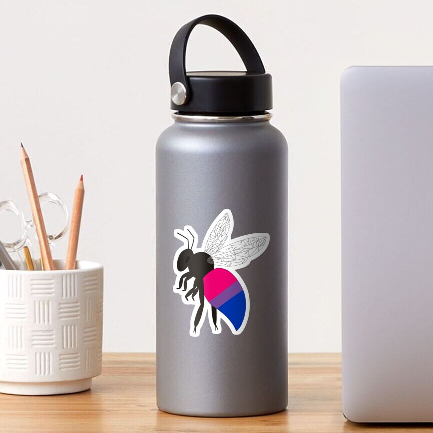 "pride bee bisexual flag" Sticker for Sale by Springtrap164 | Redbubble