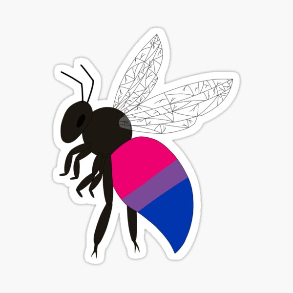 "pride bee bisexual flag" Sticker for Sale by Springtrap164 | Redbubble