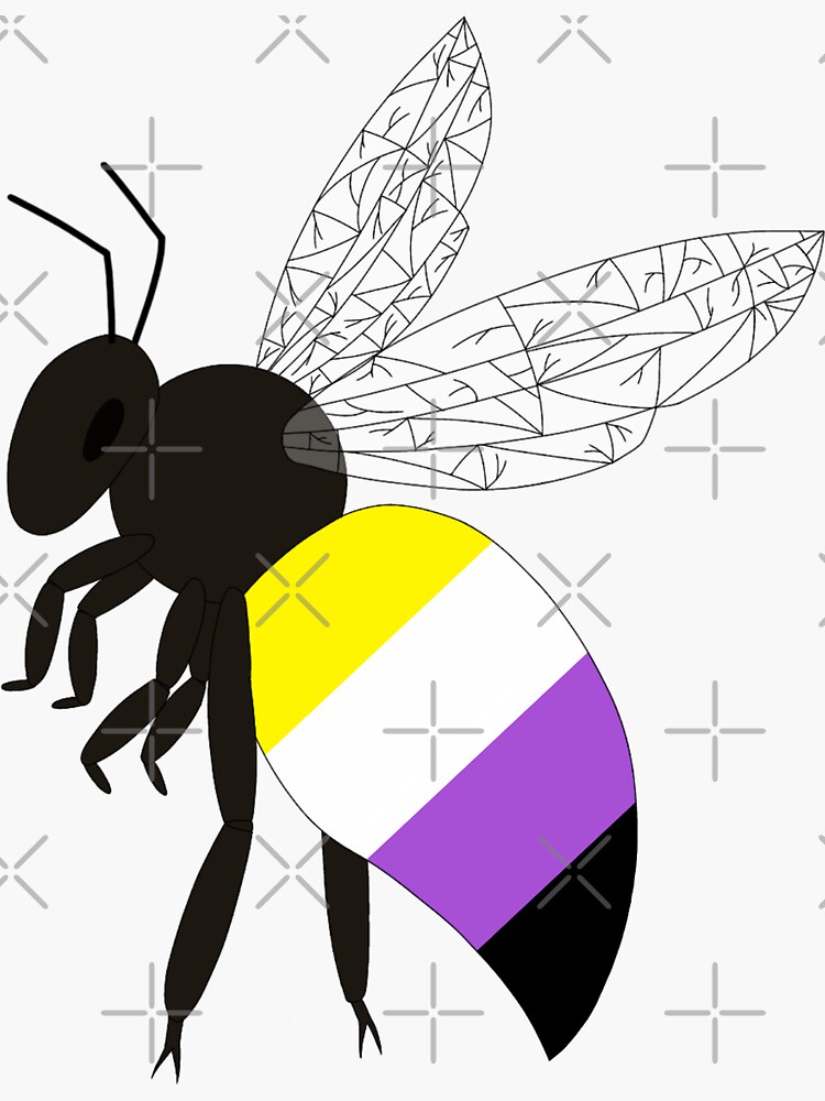 "pride bee Non Binary flag" Sticker for Sale by Springtrap164 | Redbubble