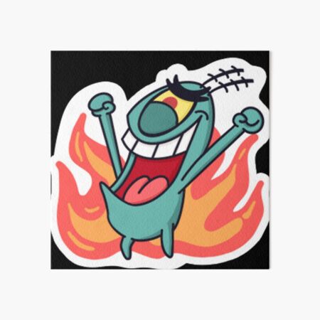 "SpongeBob Plankton Evil Laugh" Art Board Print for Sale by kylebarr19 ...