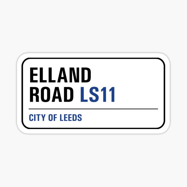 "Leeds United - Elland Road Street Sign" Sticker for Sale by ...
