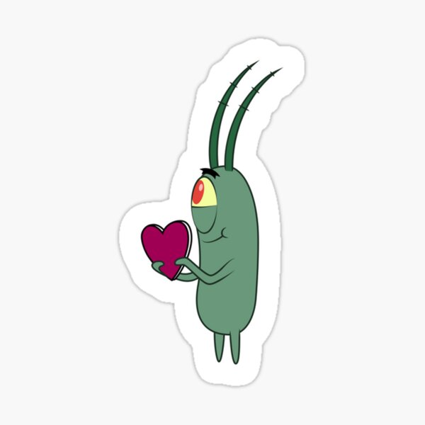 "SpongeBob Plankton with Valentine" Sticker for Sale by kylebarr19 ...