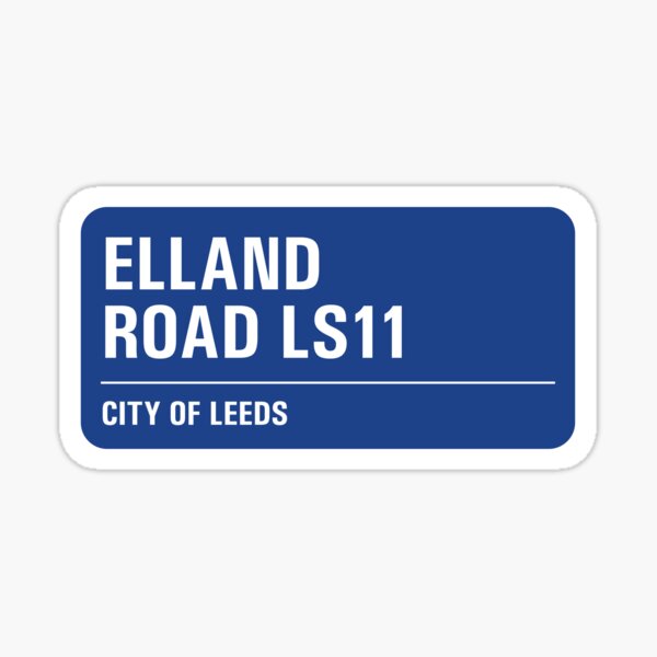 "Leeds United - Elland Road Street Sign" Sticker for Sale by ...