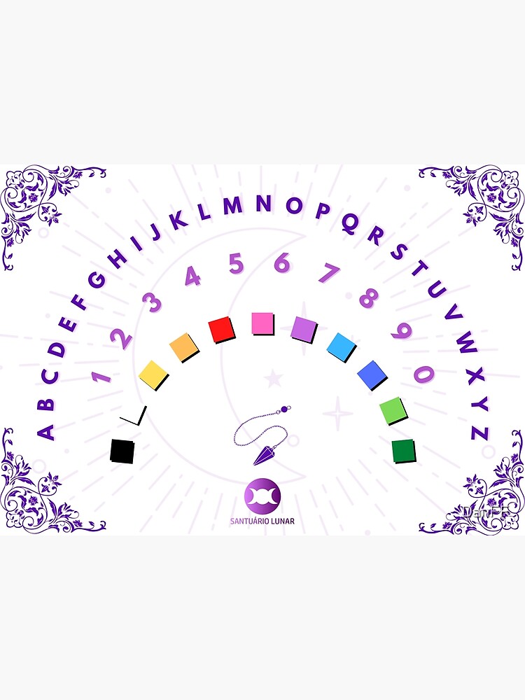 "Pendulum Chart with letters, numbers and colors" Poster for Sale by ...