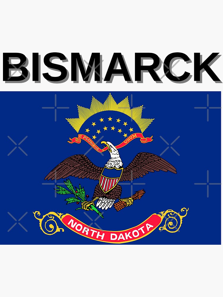 "Bismarck, Capital of the State of North Dakota. USA" Sticker for Sale ...
