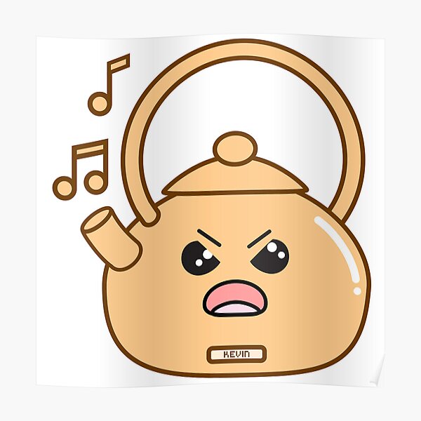 "Kawaii Kettle" Poster for Sale by NoxKitsune | Redbubble