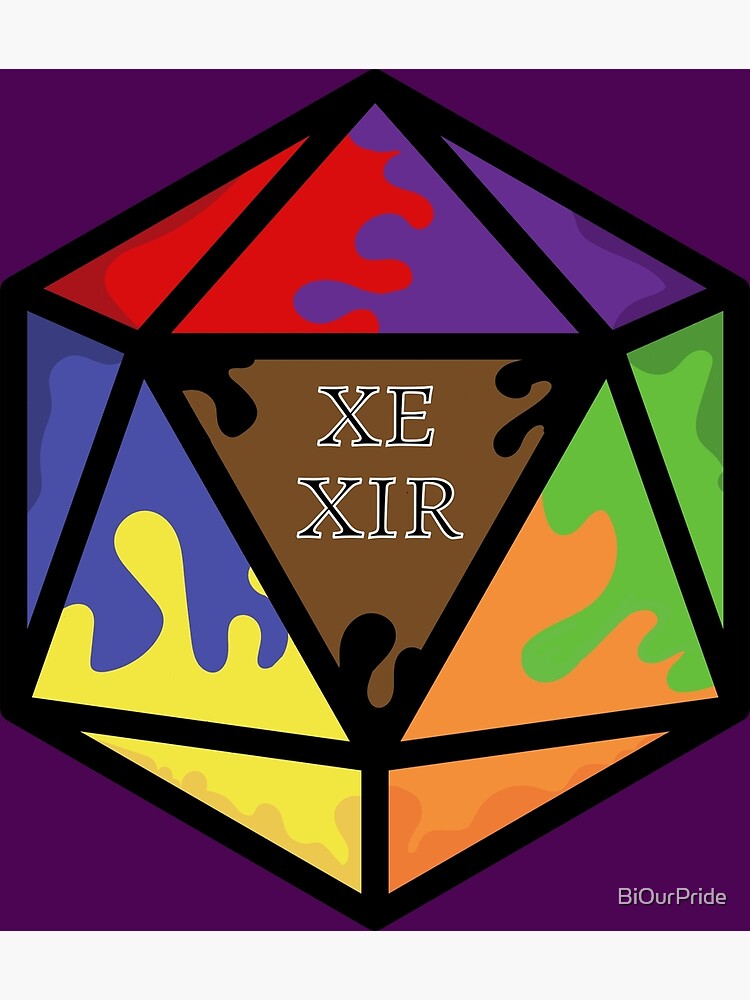 "Rainbow Pronoun Pride D20 Xe/Xir" Poster for Sale by BiOurPride ...