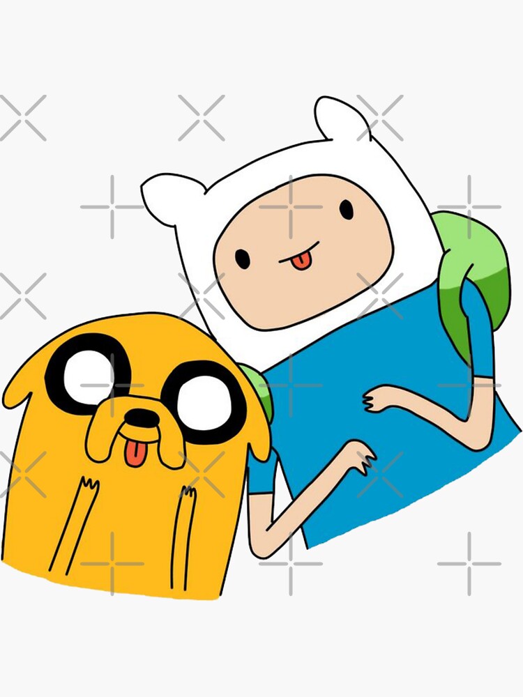 "adventure time fin and jake" Sticker for Sale by Formulone | Redbubble