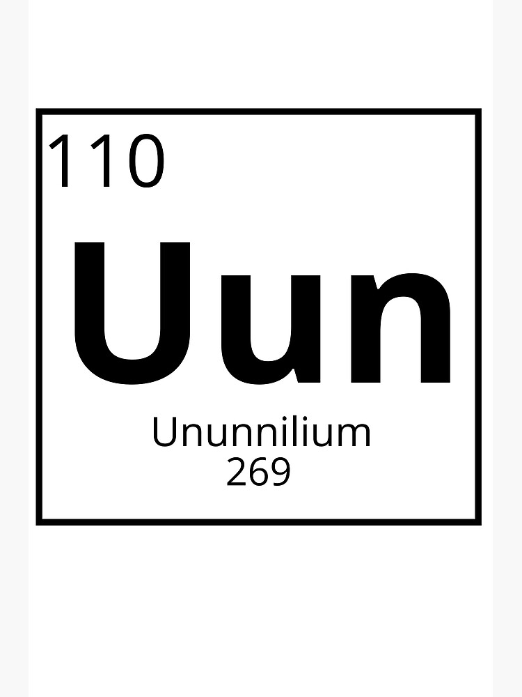 "Ununnilium" Poster for Sale by Blank02 | Redbubble