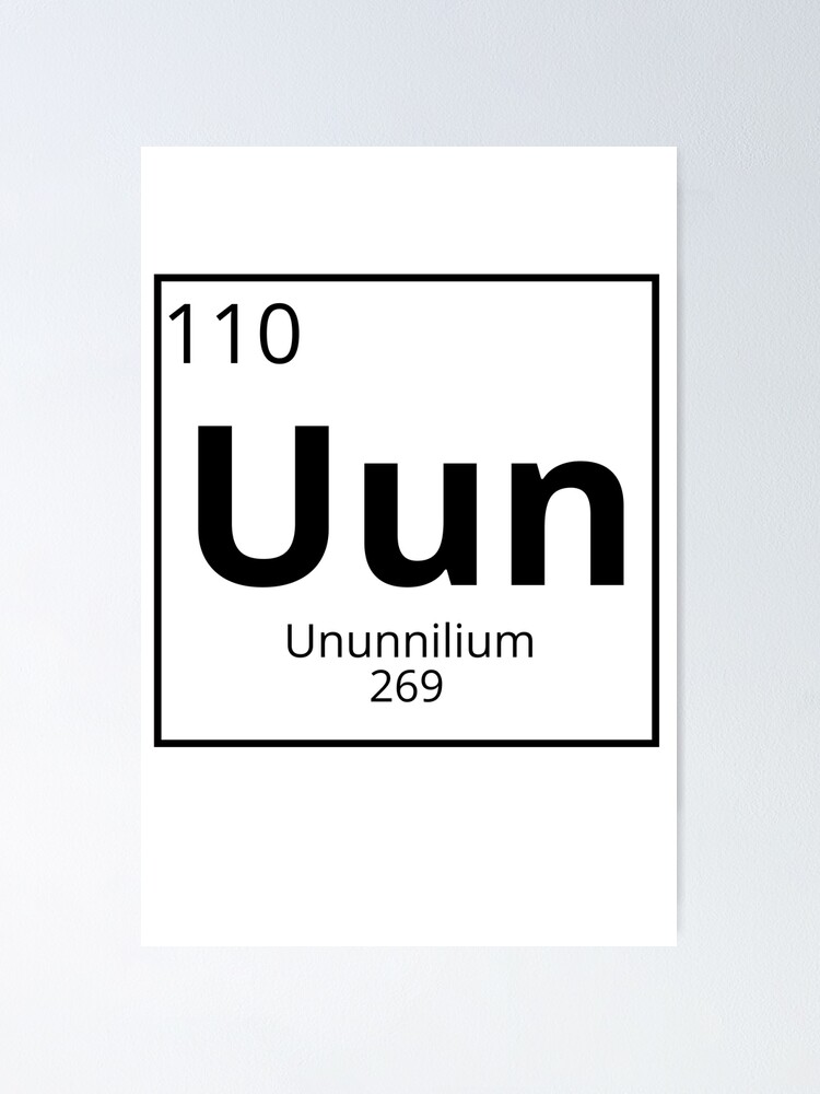 "Ununnilium" Poster for Sale by Blank02 | Redbubble