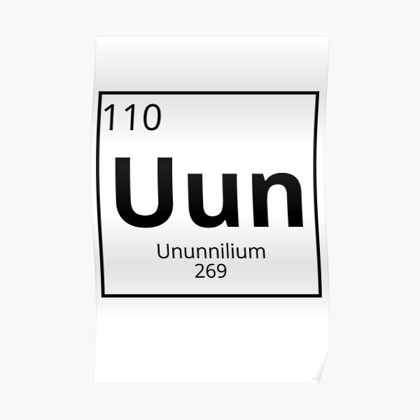 "Ununnilium" Poster for Sale by Blank02 | Redbubble