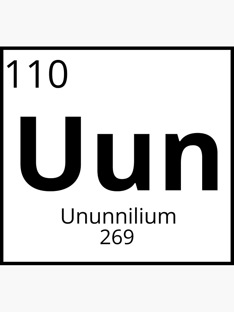 "Ununnilium" Sticker for Sale by Blank02 | Redbubble