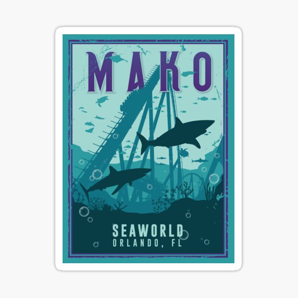 "Mako" Sticker for Sale by ggomes | Redbubble