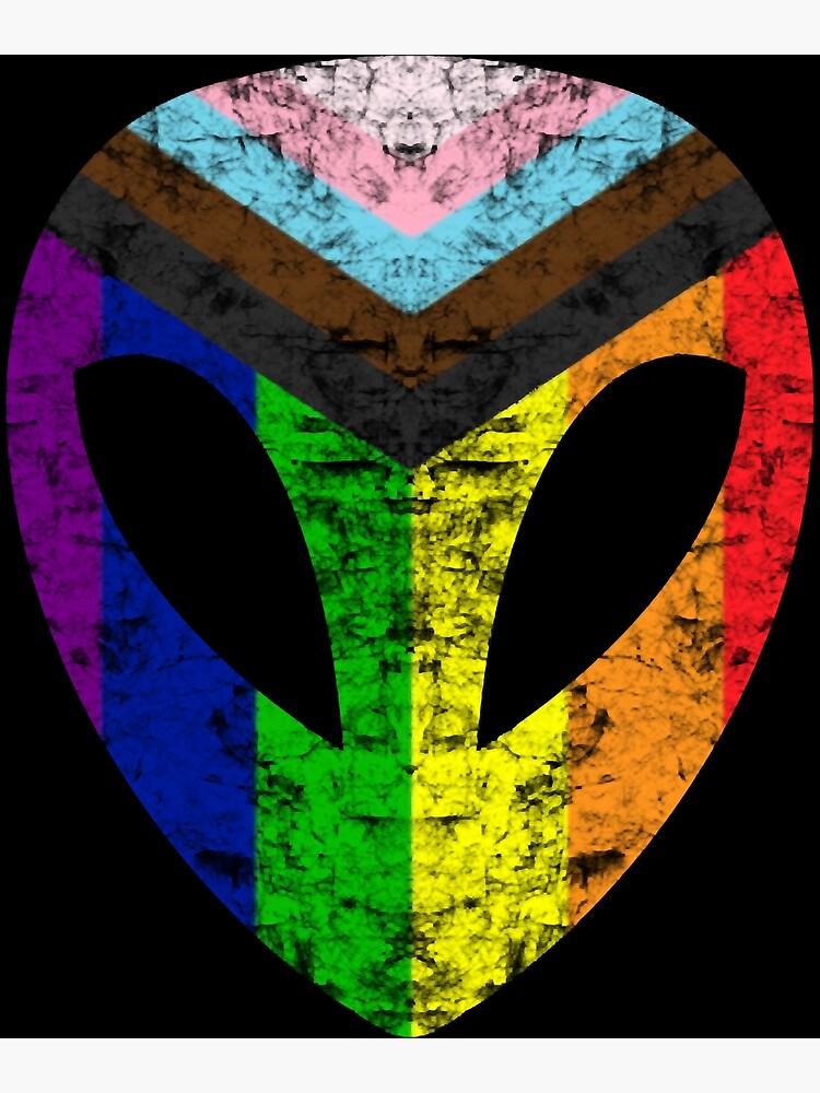 "Alien LGBTQ Pride Flag" Poster for Sale by MissouriBoyer | Redbubble