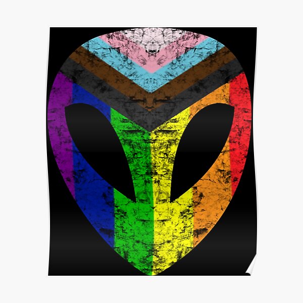 "Alien LGBTQ Pride Flag" Poster for Sale by MissouriBoyer | Redbubble