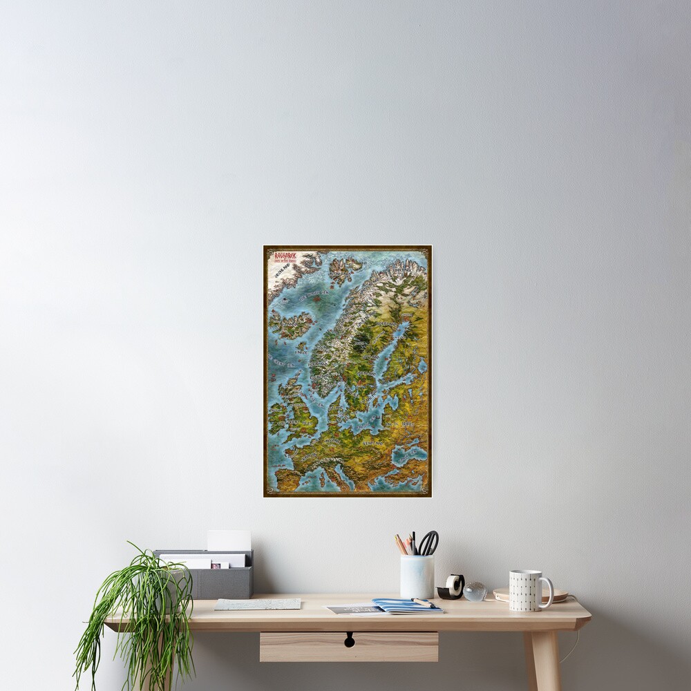 "Map of Midgard" Poster for Sale by fateofthenorns | Redbubble