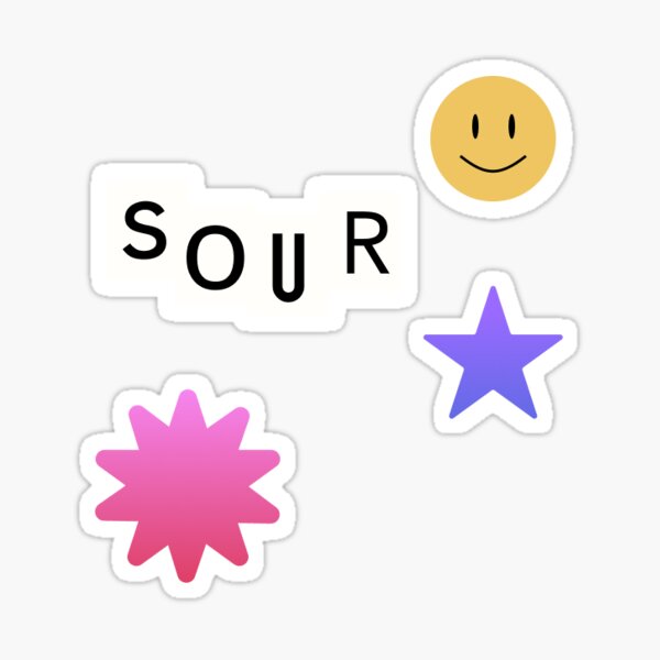 "Sour" Sticker for Sale by mochkiii | Redbubble