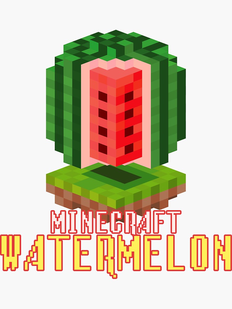 "Minecraft Watermelon" Sticker for Sale by naXmy | Redbubble