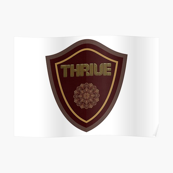 "Thrive Inspirational Motivational 3d Art" Poster for Sale by Lenkooo | Redbubble