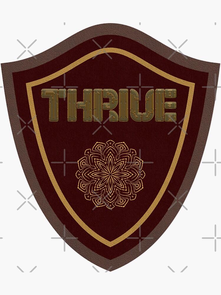 "Thrive Inspirational Motivational 3d Art" Sticker for Sale by Lenkooo ...