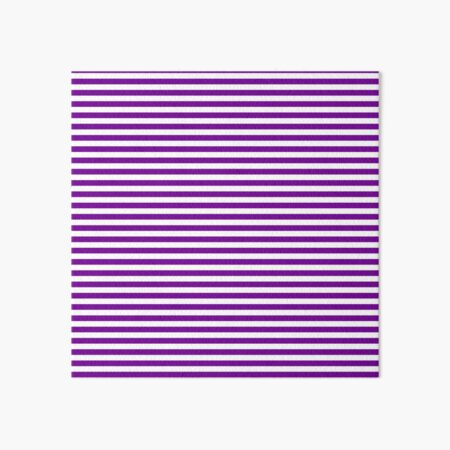 "Thin Violet and White Stripes | Horizontal Thin Stripe |" Art Board ...