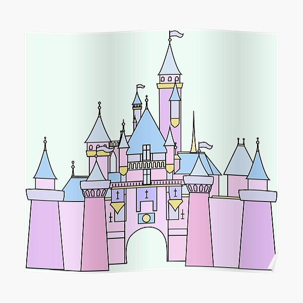 "Pastel Princess Castle" Poster by rachelanna | Redbubble