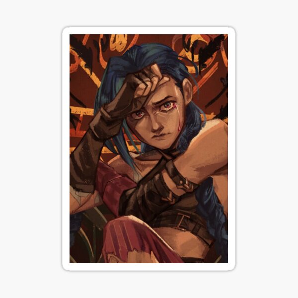 "Sad Arcane jinx/powder" Sticker by flashonalt | Redbubble