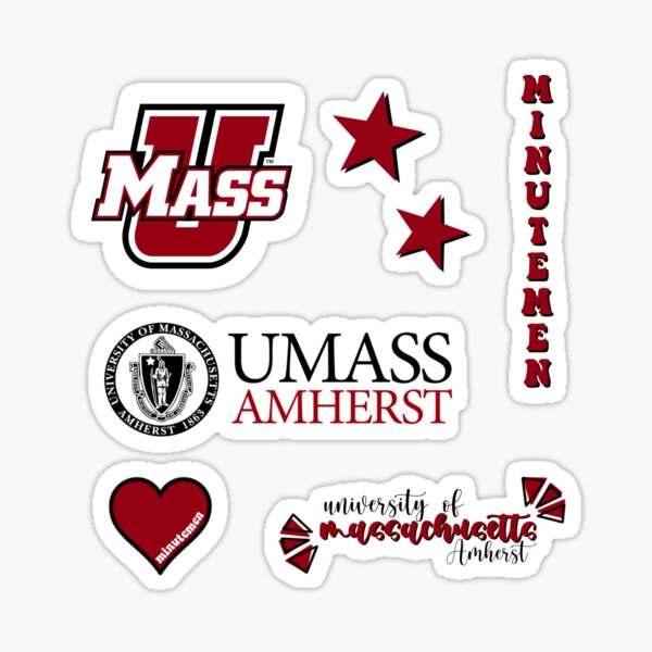 "UMASS Amherst Pack" Sticker for Sale by collegedeck | Redbubble