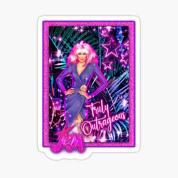"JEM AND THE HOLOGRAMS - TRULY JEM 2.0 (BLACK)" Sticker for Sale by ...