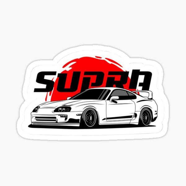 "White supra MK4" Sticker by Ultrajdmlover | Redbubble
