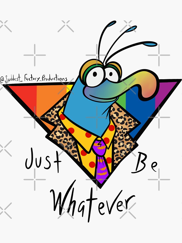 "Rainbow pride flag whatever weirdo" Sticker for Sale by saddestfactory ...