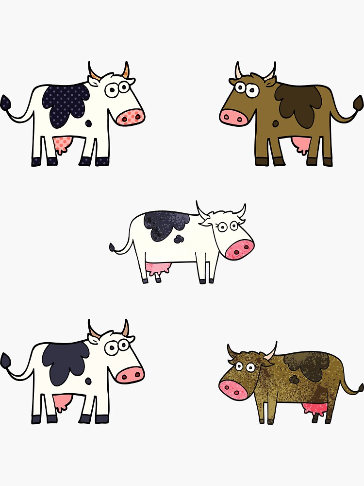 "cow sticker pack" Sticker for Sale by stickers-packs | Redbubble