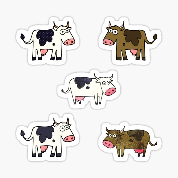 "cow sticker pack" Sticker for Sale by stickers-packs | Redbubble