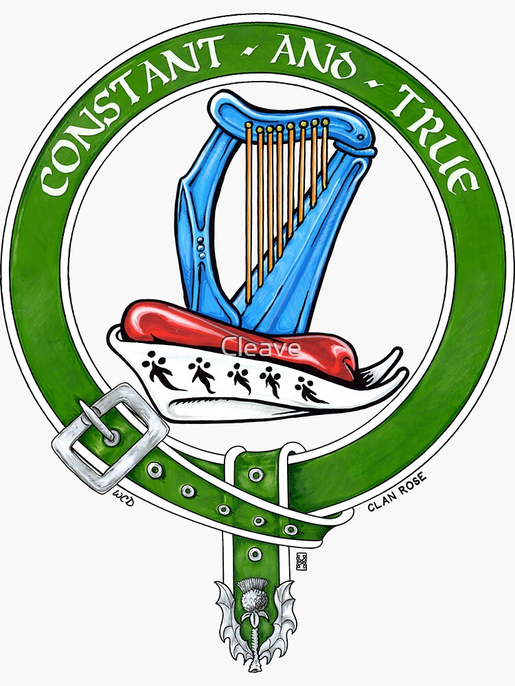 "Clan Rose Scottish Crest" Sticker for Sale by Cleave | Redbubble