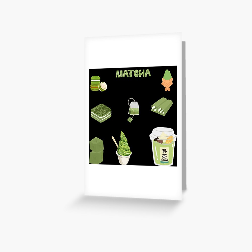 "matcha sticker pack" Greeting Card by stickers-packs | Redbubble