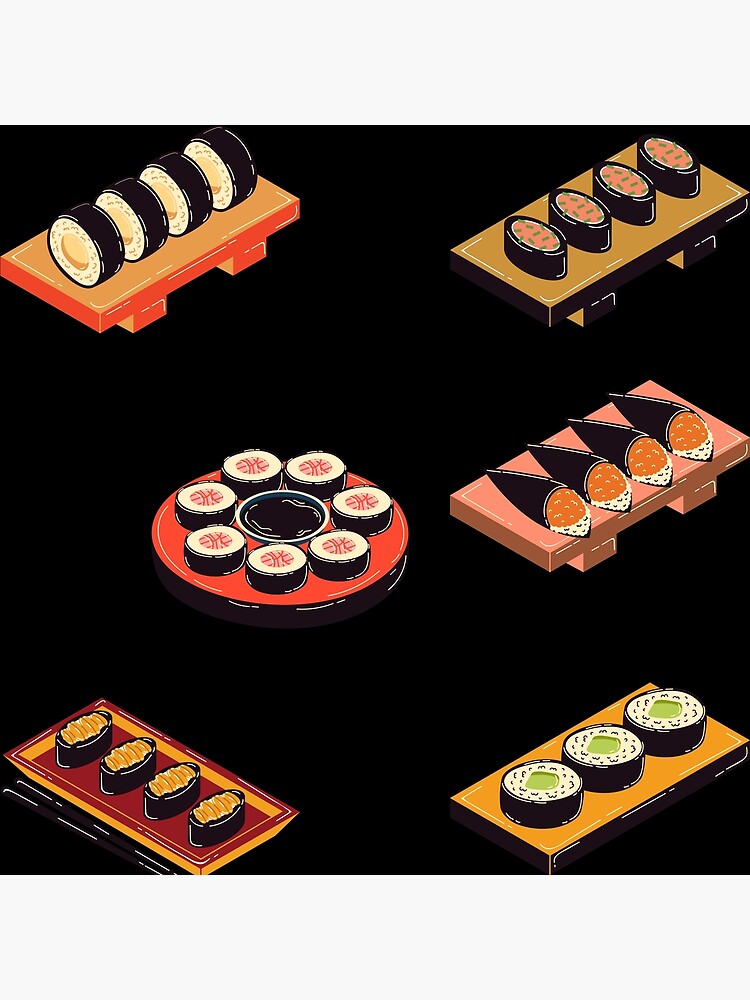 "sushi sticker pack" Poster for Sale by stickers-packs | Redbubble