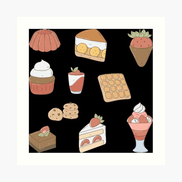 "anime sweets sticker pack" Art Print for Sale by stickers-packs ...