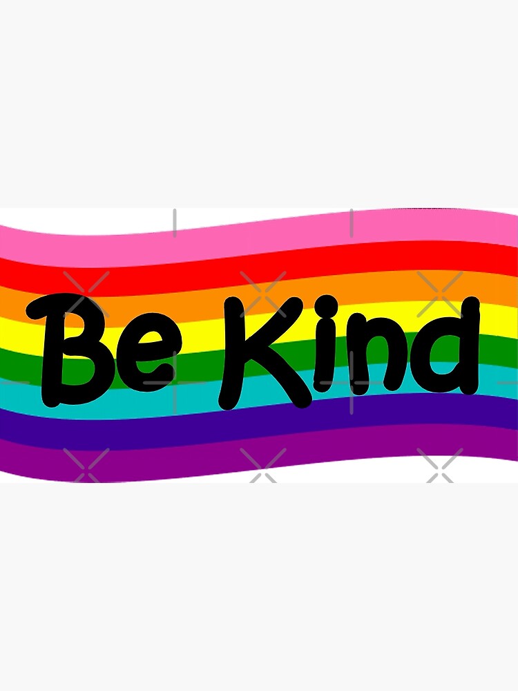 "Be Kind Pride Flag" Poster for Sale by HippieGran | Redbubble