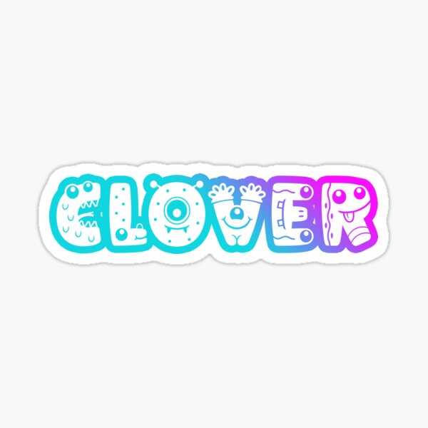 "Monster Name CLOVER Kawaii Name Design" Sticker by Custom-Name | Redbubble