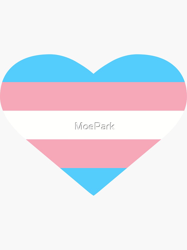 "Transgender Support Heart Love and Pride" Sticker for Sale by MoePark ...