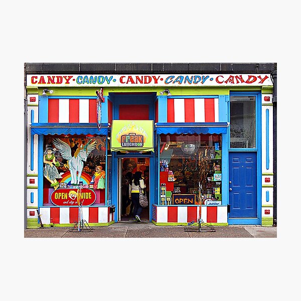 Lámina fotográfica « NS: Fachada de una tienda de golosinas ...