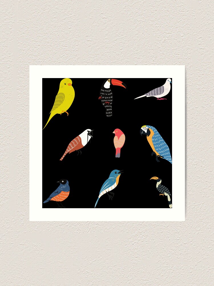 "birds sticker pack" Art Print for Sale by stickers-packs | Redbubble
