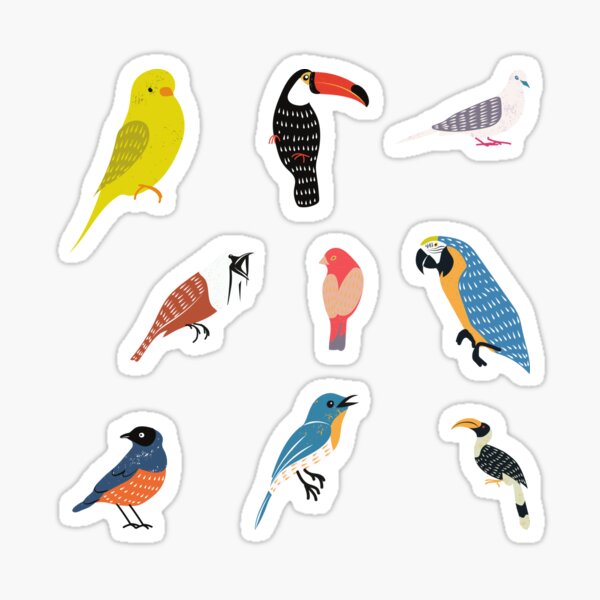 "birds sticker pack" Sticker for Sale by stickers-packs | Redbubble