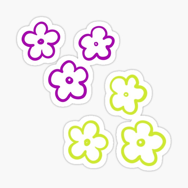 "flowers doodle sticker pack" Sticker for Sale by stickers-packs ...