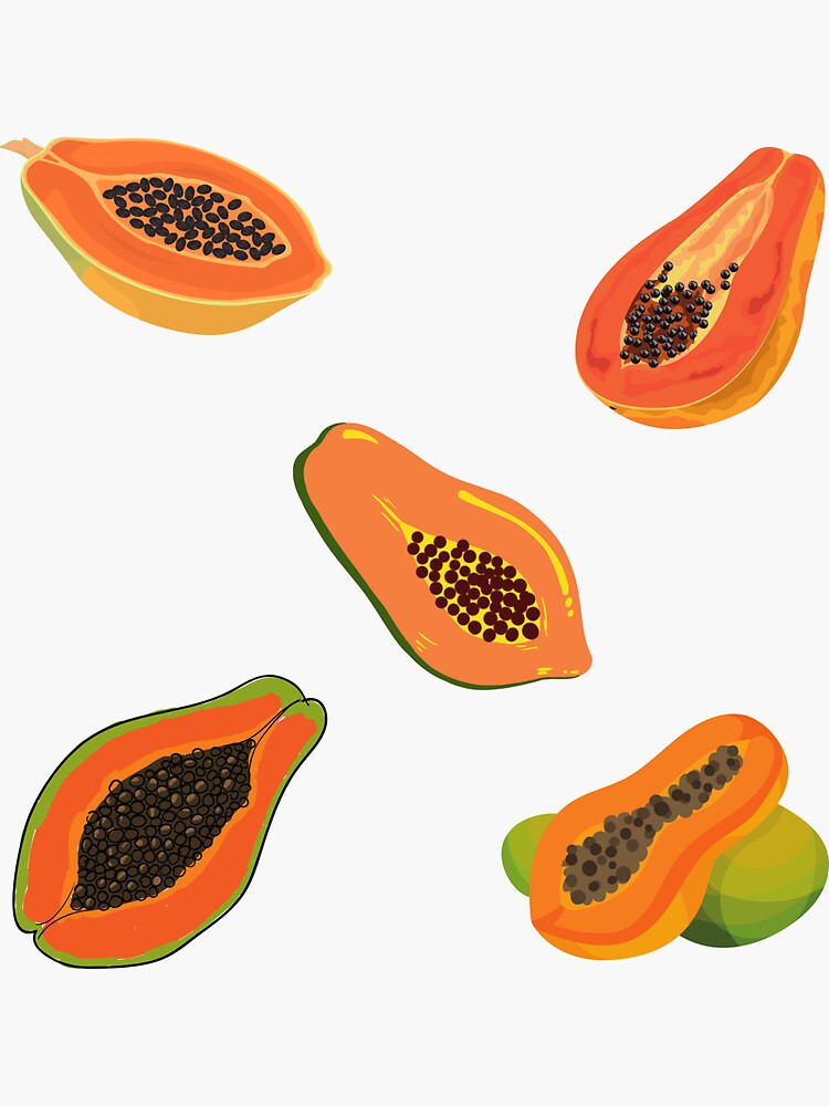 "papaya sticker pack" Sticker for Sale by stickers-packs | Redbubble