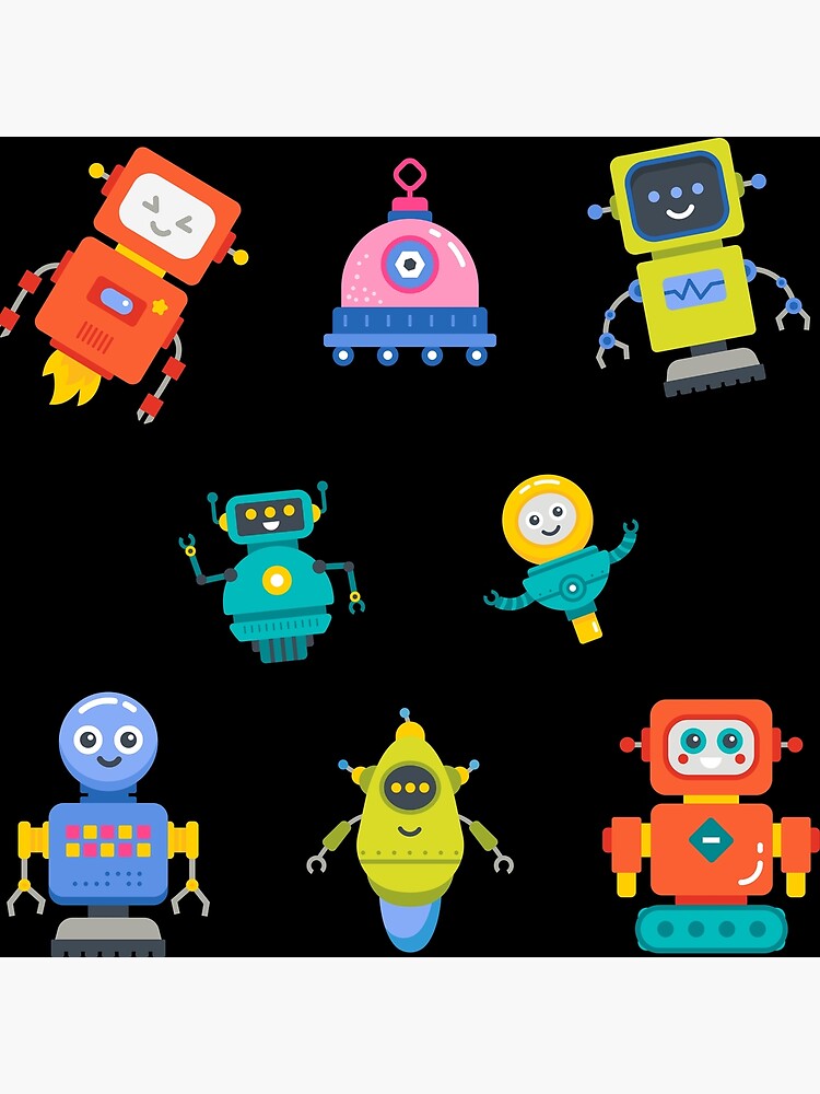 "robots sticker pack" Poster for Sale by stickers-packs | Redbubble